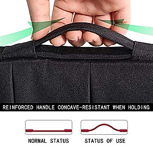 V Voova 13 13.3 14 Inch Laptop Sleeve Carrying Case Compatible with MacBook Air,MacBook Pro 14/M1,13.5" Surface Book 3/Laptop 4,HP Envy 13,Chromebook,Slim Computer Bag Cover with Handle,Black