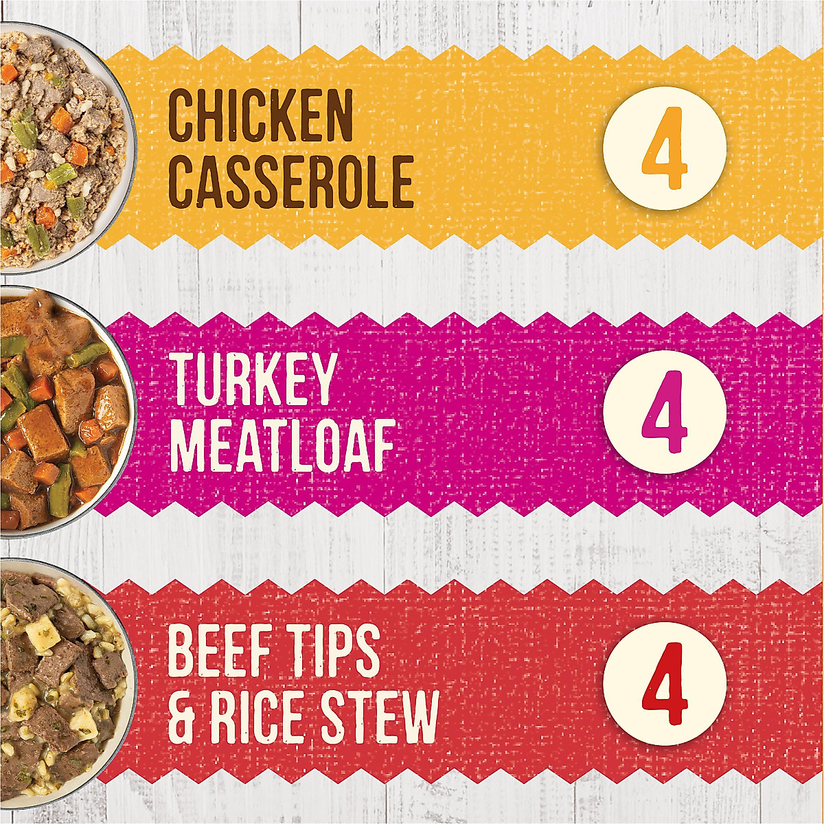 Merrick Kitchen Comforts Wet Dog Food Gravy, Variety Pack Real Meat and Brown Rice Dog Food with Grains - (Pack of 1) 9.5 lb. Cans