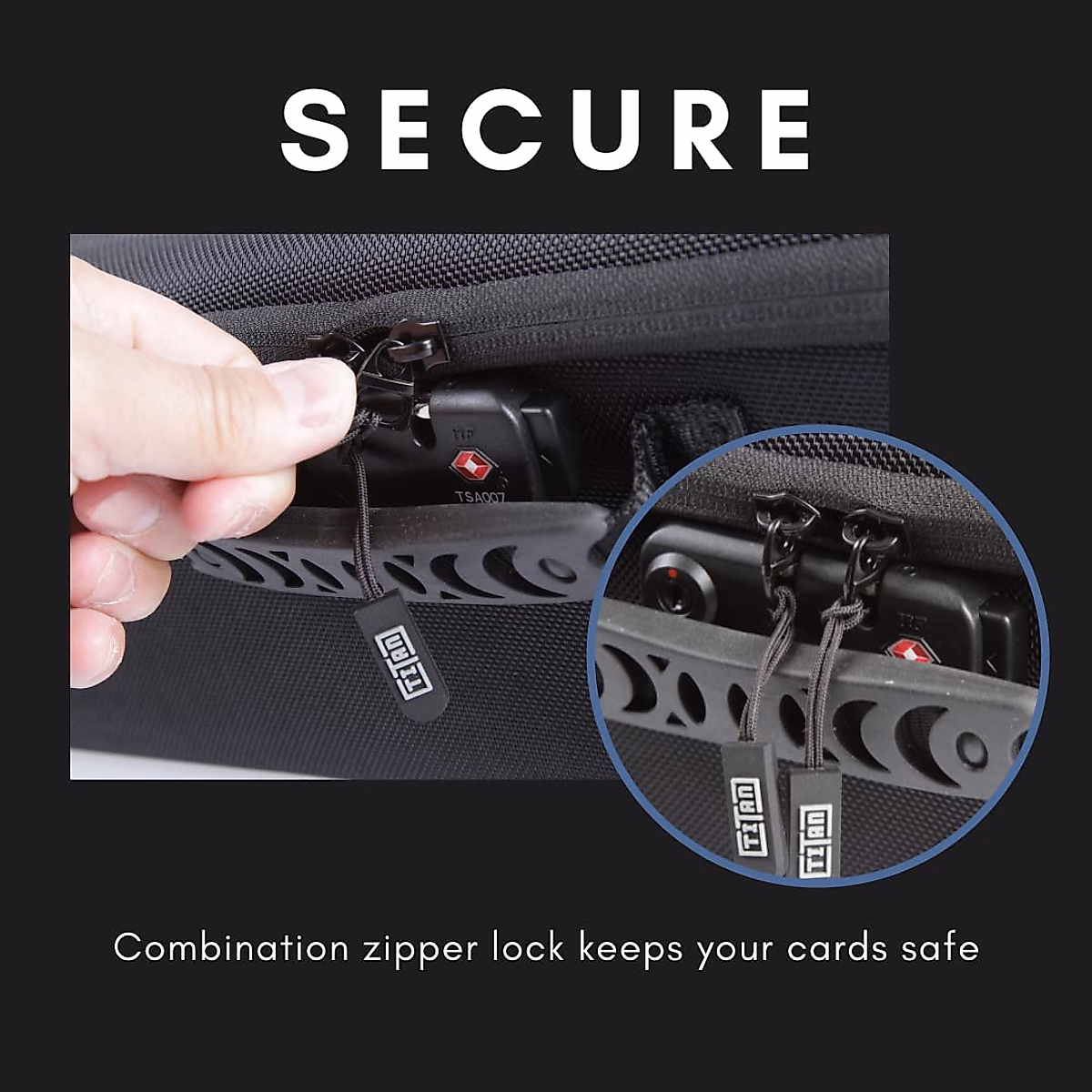 Card Titan Pro Toploader and One Touch Card Trading Card Storage Box with Zipper Lock - Sports Card Deck Box Fits Up to 400 Sleeved Pokemon Baseball Football Playing Cards or up to 80 Magnetic Cases