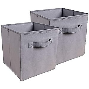 ZUER Fabric Storage Cubes- Foldable Storage Bins Thickening Household Cube Storage Box- Moistureproof, Dustproof, Odourless (2 Pack)
