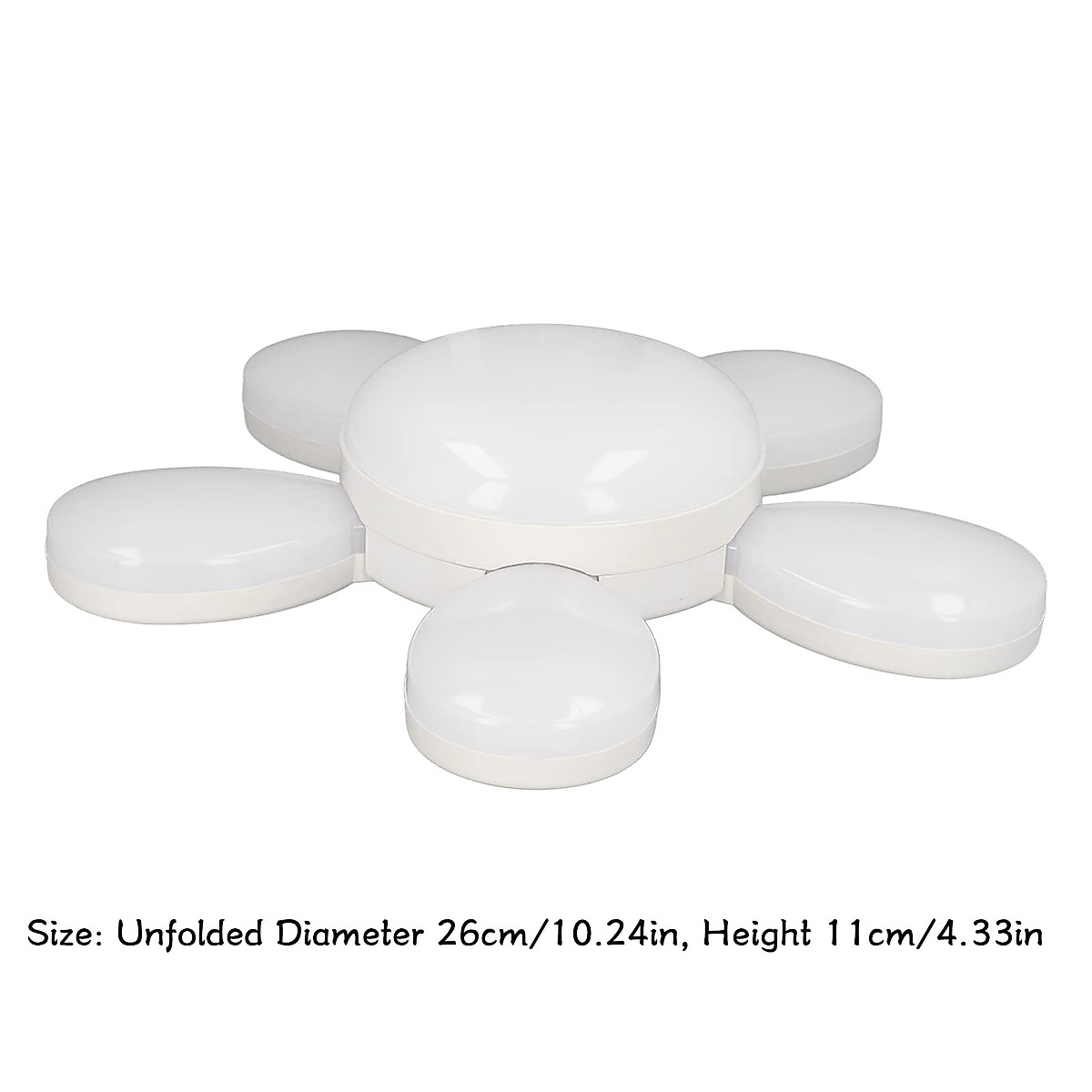 yaogohua LED Garage Ceiling Light, 50W 6500K White Lighting E27 E26 Base 8000LM, Adjustable Deformable Light for Warehouse Balcony Corridor 85‑265V