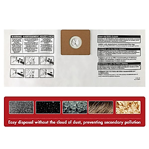 Shop-Vac 90668 2-2.5 Gallon Disposible Filter Bags,6 Pack