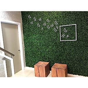 uyoyous 12PCS Grass Wall Panels 24x16 Inch Artificial Boxwood Hedges Mat Grass Backdrop Fence Screen Privacy Greenery Panel Indoor Outdoor Decor for Garden Backyard Patio Party, 31 Sq.ft