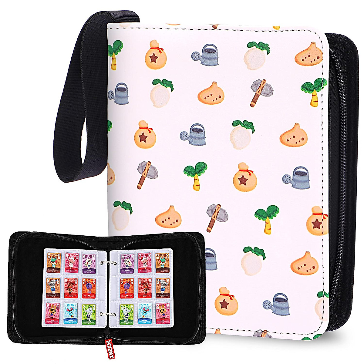 MZZNX 495 Pockets Binder Holder for Animal Crossing Mini Amiibo Cards, 1.3"x1" ACNH NFC Tag Game Mini Cards Holder (Tools)
