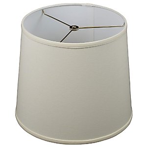 FenchelShades.com Lampshade 11" Top Diameter x 13" Bottom Diameter x 11" Slant Height with Washer (Spider) Attachment for Lamps with a Harp (Linen Cream)
