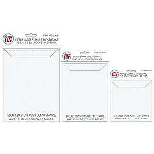 Avery Elle Stamp and Die Storage Pocket Bundle with Small, Large, and Extra Large Sizes (Set of 3 Items)