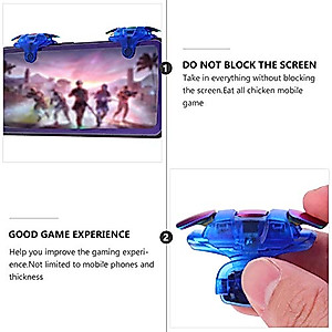 Mikikit Mobile Game Controller Trigger Joycon Accessories 2pcs Game Triggers Game Controller Trigger Gaming Trigger Gamepad Trigger Phone Triggers Phone Metal Nativity