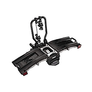 Thule EasyFold XT 2 Hitch Bike Rack - E-Bike Compatible - Fits 2" and 1, 1/4" receivers - Tool-Free Installation - Fully Foldable - Easy Trunk Access - Fully Locking - 130lb Load Capacity