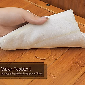 MoNiBloom 5 Tier Bamboo Shoe Cabinet with Doors, Bamboo Free Standing Shoe Shelf Organizer Storage w/High Baffle for 21-25 Pairs Entryway Hallway Office Home, Brown