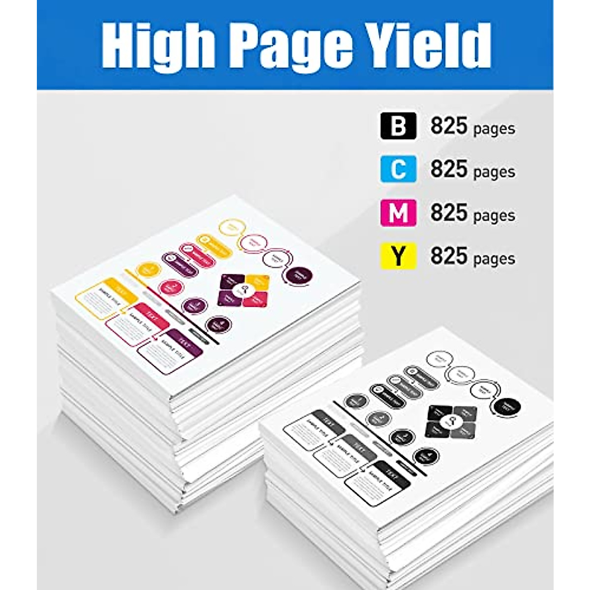 LeciRoba Remanufactured 902XL Ink Cartridge Replacement for HP 902XL 902 XL Ink Cartridges to use with OfficeJet Pro 6978 6968 6960 6962 6954 6958 6950 Printers (Black, Cyan, Magenta, Yellow, 4 Pack)