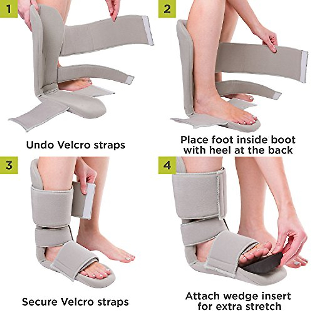 BraceAbility Padded 90 Degree Plantar Fasciitis Boot | Soft Night Splint to Stabilize Foot and Ankle, Stretches Plantar Fascia Ligament and Supports Achilles Tendon (Small)