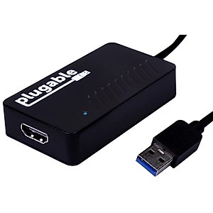 Plugable USB 3.0 to HDMI Video Graphics Adapter with Audio for Multiple Monitors up to 2560x1440 Supports Windows 11, 10, 8.1, 7, XP, and Mac
