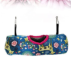 balacoo Hamster Hammock Tunnel Winter Toys Sleeping Color Bed Glider Hanging Pet Hamster House Nest Warm Cage Plush Accessories Sugar Hammock No Squirrel Toy Hamster Hanging