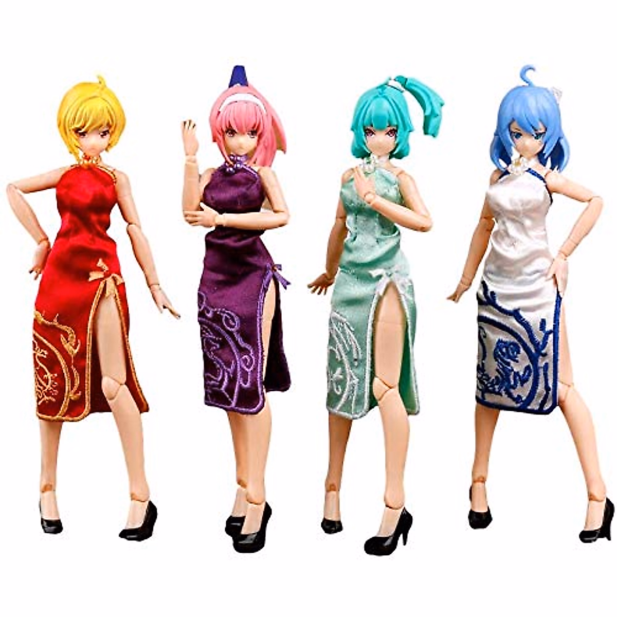 Eastern Model ATK Girl 1/12 Scale Four Symbols Series Clothes Cheongsam Set for Mecha Girl Model Figures