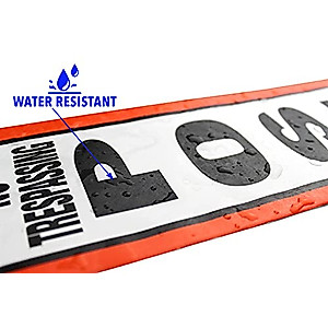 WristCo Posted Sign Orange No Trespassing for outdoors - 4" x 20" 100 per Roll - weatherproof tear-resistant Tyvek high visibility for warning hunting fishing trapping