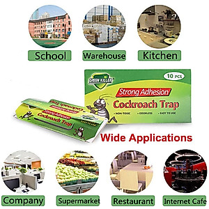Cockroach Trap Roach Killer Indoor Home Non-Toxic Sticky Trap Bug Glue Trap for Roach, Ants, Spiders, Bugs, Beetles, Crickets