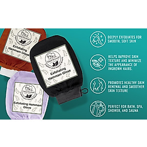 Natural Elephant Exfoliating Hammam Glove… (Pure Black Single)