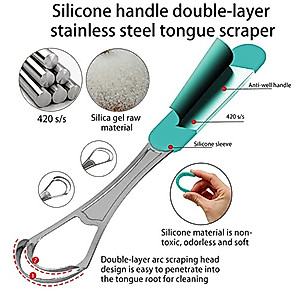 Adult Tongue Tongue Coating Scraper Oral Care Tongue Cleaning Scraper Tongue Coating Cleaning Scraper Oil Control (D, One Size)
