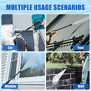 Pressure Washer Spray Gun - for Ryobi Pressure Washer Gun M22-14MM and M22-15MM Hose Connectors - with 1 Tips Holder and 5 Spray Nozzle Tips