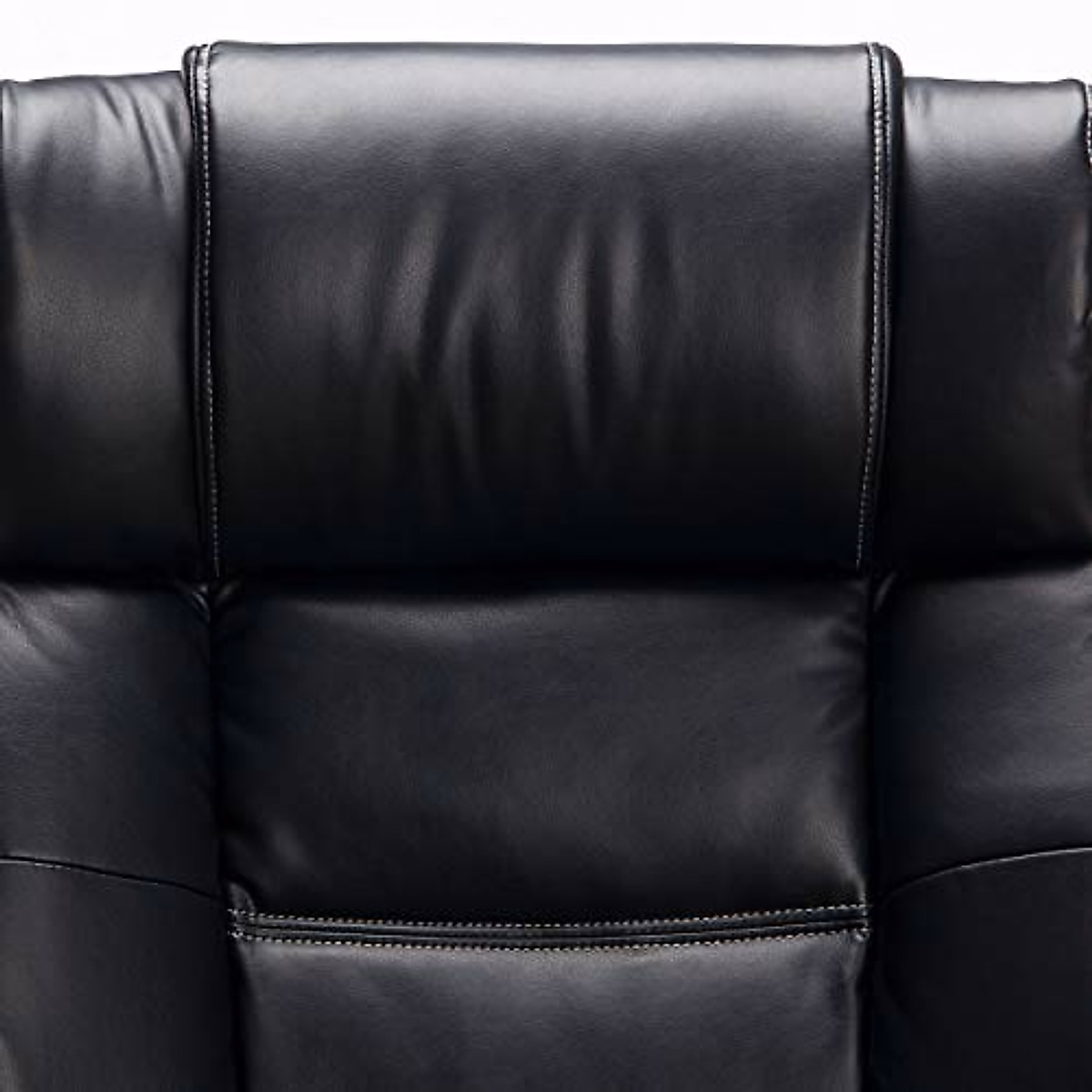 OFM Avenger Leather Big Tall 500lb Max Weight Executive Office Chair, with Lumbar Support, Recline/Tilt Tension Controls, with Wheels for Computer/Desk, Black