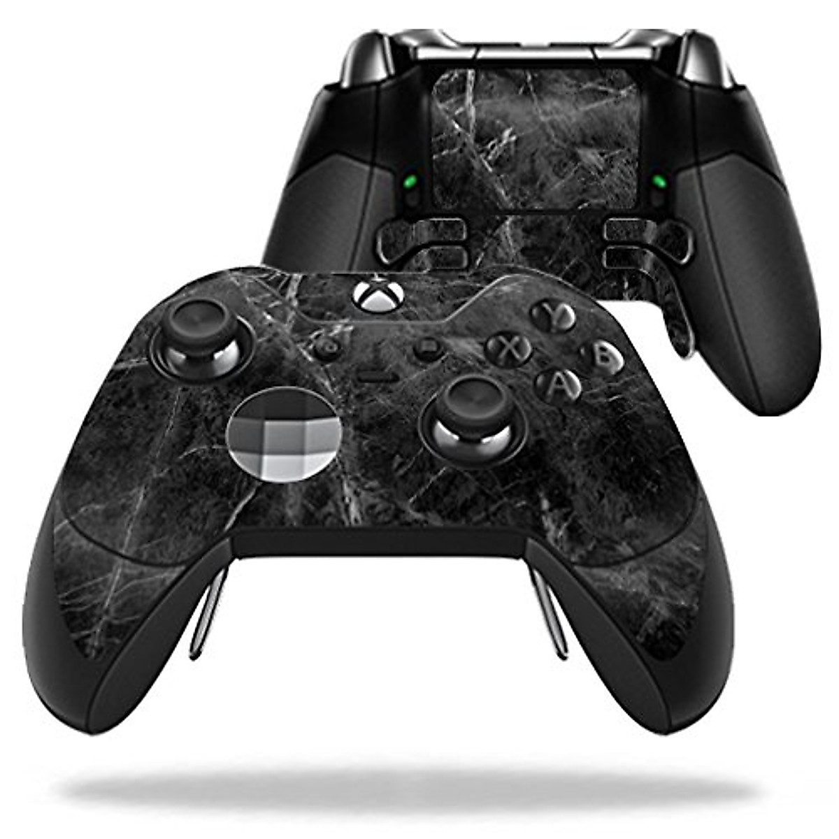 MightySkins Skin Compatible with Microsoft Xbox One Elite Controller - Black Marble | Protective, Durable, and Unique Vinyl wrap Cover | Easy to Apply, Remove, and Change Styles | Made in The USA