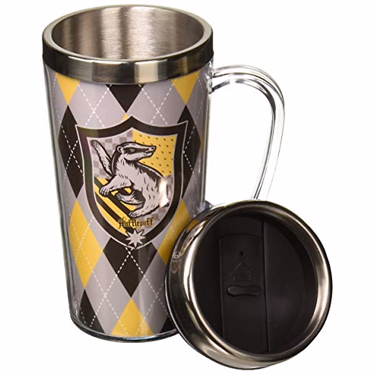 Spoontiques Hufflepuff Insulated Travel Mug, Multicolored