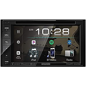 Kenwood DDX276BT 6.2 DVD Receiver with Bluetooth | Double DIN Bluetooth Car Stereo with 6.2 Clear Resistive Touch Panel