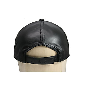 Emstate Genuine Cowhide Leather Unisex Adjustable Baseball Cap Made in USA (Hunter Green)