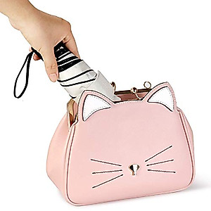 ximlife Small Umbrellas for Rain Sun Protection Mini Travel Compact Umbrellas Purse Size White