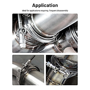 EVIL ENERGY 3.0 Inch V Band Clamp for Flange Kit Stainless Steel 2PCS (No flanges)