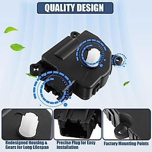 LCWRGS 604-970 HVAC Blend Door Actuator Compatible with Nissan Titan 2004-2015, Nissan Armada 2007-2015, Nissan Quest 2004-2009, Replace OE# 27743ZP00A