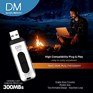 Dynon Metrics External SSD Flash Drive – External SSD Drive with Retractable USB-A Connectivity – Portable SSD for Travel, Office, Work from Home – Sleek and Durable Alloy SSD External Stick 256 GB