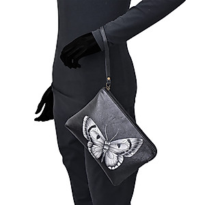 Anna by Anuschka Wristlet Clutch, Butterfly Black