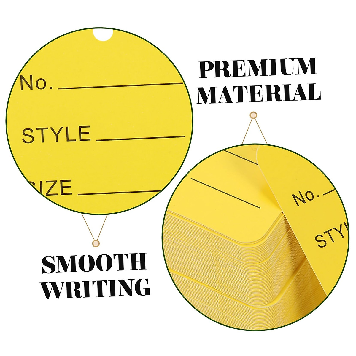 TEHAUX 1000pcs Clothing tag Jewelry Prices Tags Prices Label Clothes Prices tag Jewelry Labels Hanging Prices Tags Printable Prices Tags Paper Prices tag Paper jam Customize Commodity