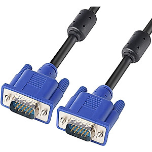 PASOW VGA to VGA Monitor Cable HD15 Male to Male for TV Computer Projector (6 Feet)