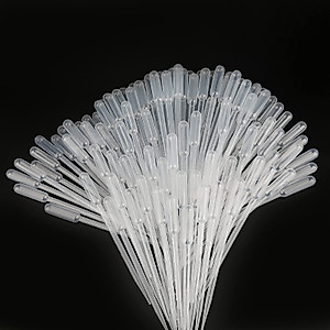 G2PLUS 100PCS 5ml Transfer Pipettes, Plastic Graduated Pipettes, Calibrated Disposable Dropper for Liquid, Essential Oils, Science Laboratory, Experiment, Essential Oils, Make up Tool