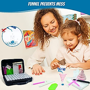 puyaboy Diamond Painting Accessories,Diamond Art Accessories and Tools,60 Slots Diamond Painting Tools Suitable for DIY Art, Black