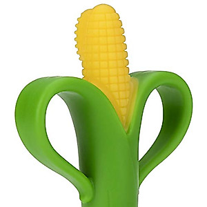 Nuby Soothing Corn Teether, Green, Green