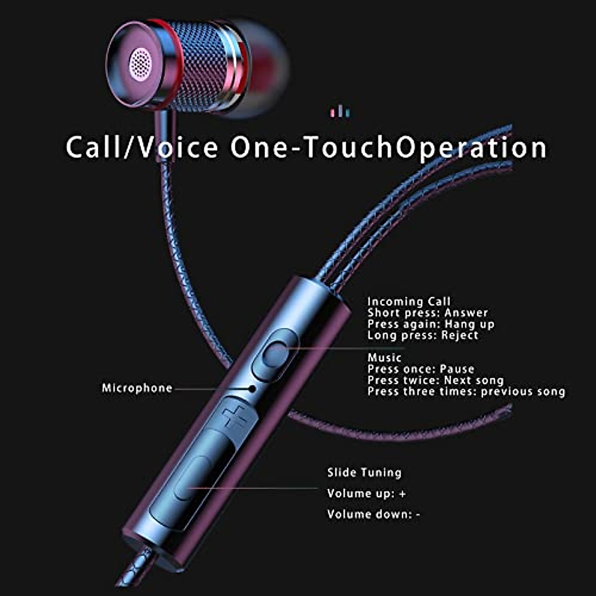 DSVOTVOT USB C Headphones, Earphones with Microphone,Type C Stereo Sound Headphones Wired in-Ear Earbuds for Samsung Galaxy S22 S21 FE OnePlus 10 9 Pro Google Pixel 6