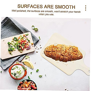 RUNROTOO 3pcs DIY Tray Wooden Meat Serving Platter Wooden Pizza Serving Trays Mini Cutting Mini Cutting Board Charcuterie Tray Easy Cheese Fruit Serving Plate Chopping Board Blank Wood Tray