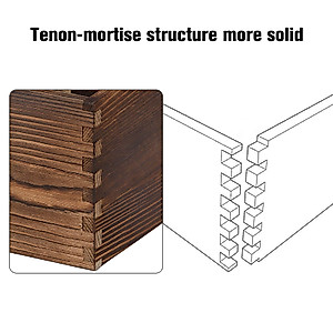 ALL Music-box Wooden Silverware Caddy, Kitchen Utensil Holder with 4 Adjustable Compartments, Silverware Storage Kitchen Flatware Caddy