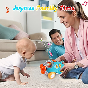 OCATO Baby Toys for 1 Year Old Boy Girl Gifts Crawling Infant Baby Toys 12-18 Months Interactive Light Up Baby Musical Toys for Toddlers 1-3 Learning Airplane Toys Gifts for 1 2 3 Year Old Boys Girls