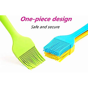 Silicone Basting Grill BBQ Sauce Baking Brush-Large Oil Brush-Perfect for Food,Marinating Meat,Steaks and Pastries(Yellow)