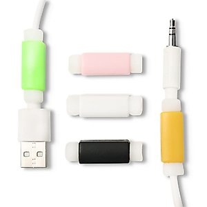 VizGiz 20 Pack Big Size USB Cable Earphones Protector Colorful Charger Saver Sleeve Protective Cover Case for Apple Charger Phone 4 5 6 Plus 4S 6S 5S Cases Tablet Pad Air Mini Earbuds