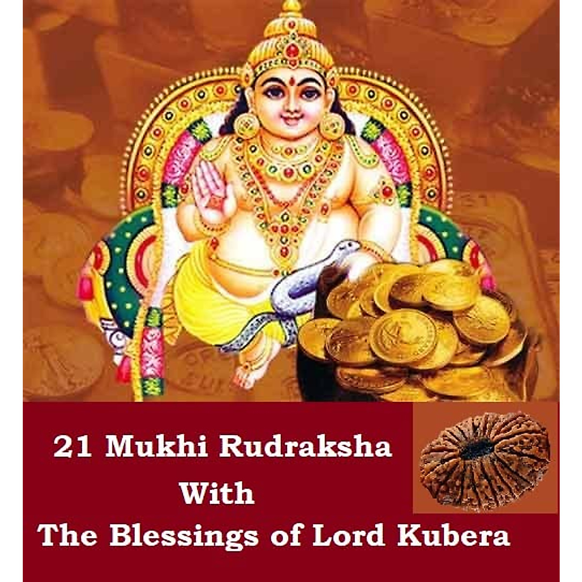 Astrodivine 21 Mukhi Rudraksha Original Certified Pendant Sterling Silver Real Nepal Bead Genuine Rudraksh Fruit 21 मुखी रुद्राक्ष पेंडल