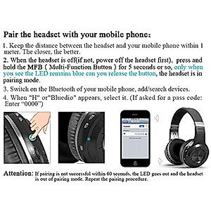 Bluedio Bluetooth 5.0 Headphones Over Ear, Wireless and Wired Bluetooth On-Ear Stereo Earphones Noise Cancelling Headsets with Microphone, Line-in/Line-Out//Voice Contrl (White)