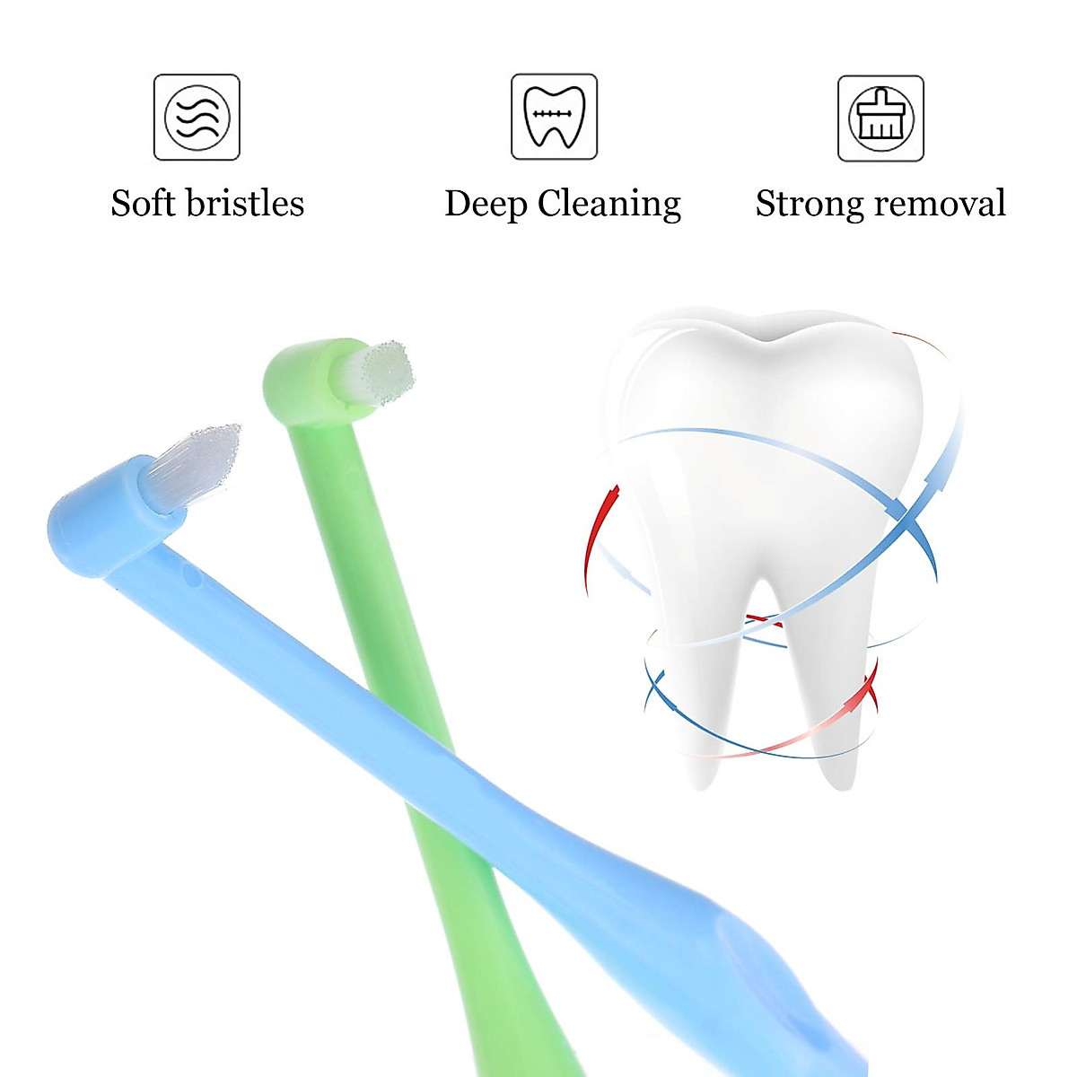 HEALLILY 6Pcs Tuft Toothbrush Tufted Brush End- Tuft Tapered Trim Toothbrush Soft Trim Wisdom Toothbrush Single Compact Interdental Interspace Brush for Detail Cleaning