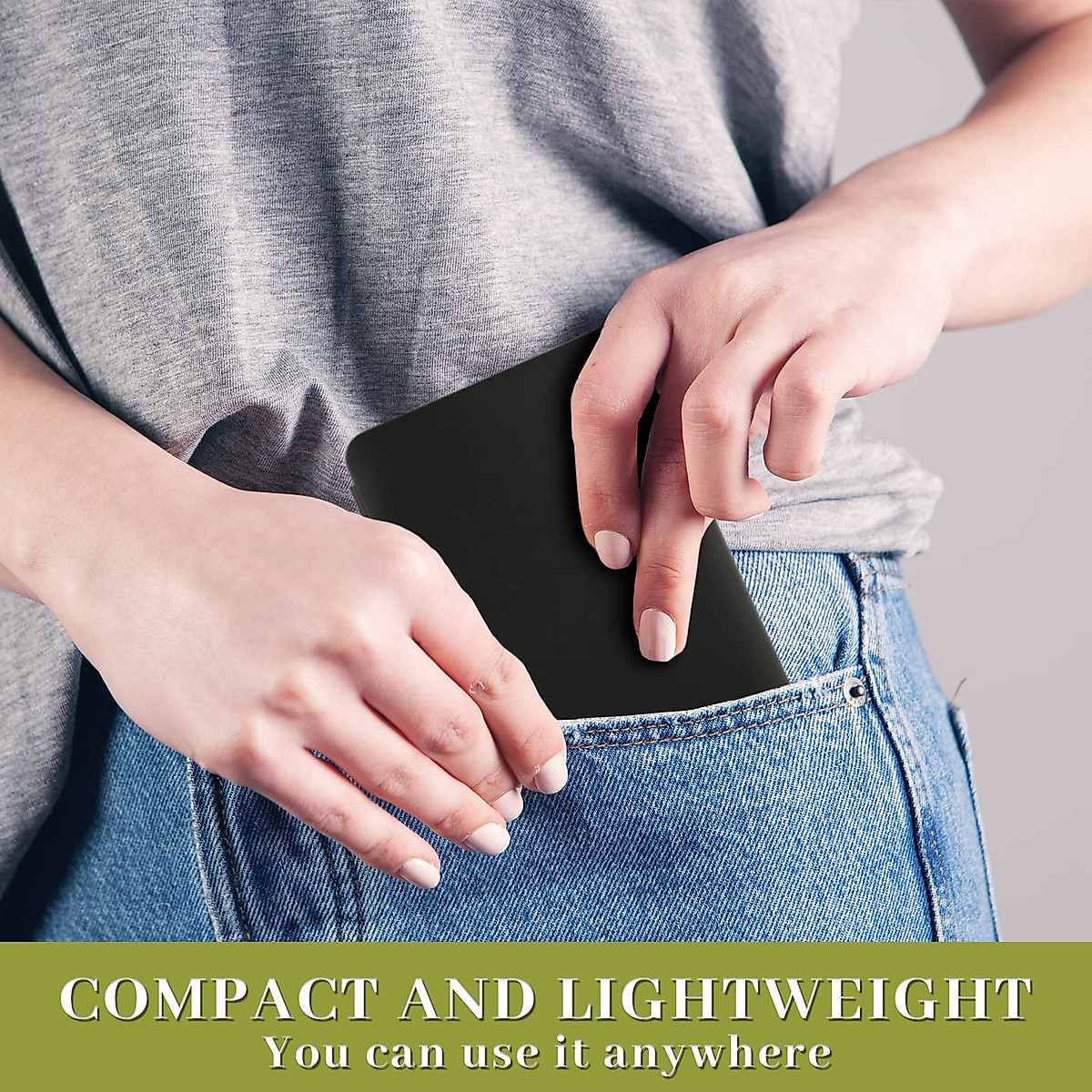 Basic Calculator, 12-Digit Premium Mute Desktop Calculators with 6 inch Writing Tablet, Solar and Battery Dual Power for Office, School, Business