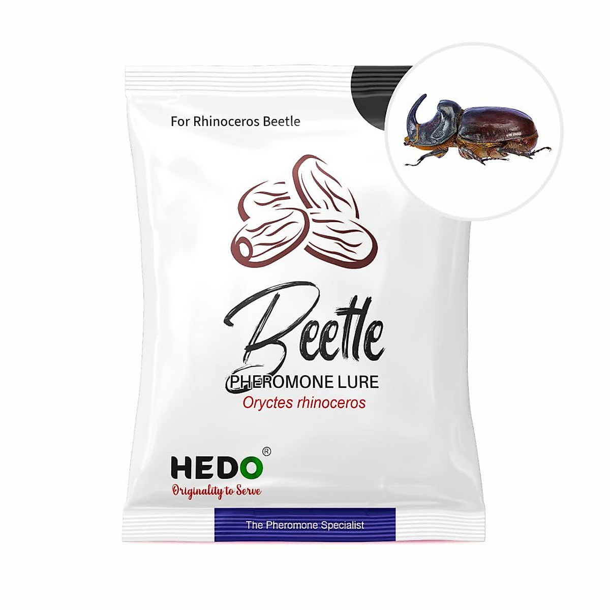 HEDO Beetle Lure Pack of 10| Pheromone Lure for Rhinoceros Beetle (oryctes Rhinoceros) for Coconut & Palm Tree