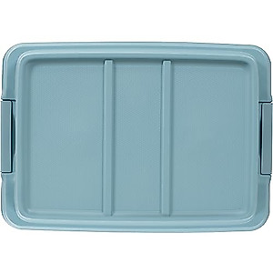 Hefty HI-RISE Stackable Storage Bins - Under Bed Storage Containers with Lids, Shoe Organizer, Plastic Storage Bins, Clear Shoe Boxes with XL Lid-Locking Latches, Durable Double Rim - 18qt (8 Pack)